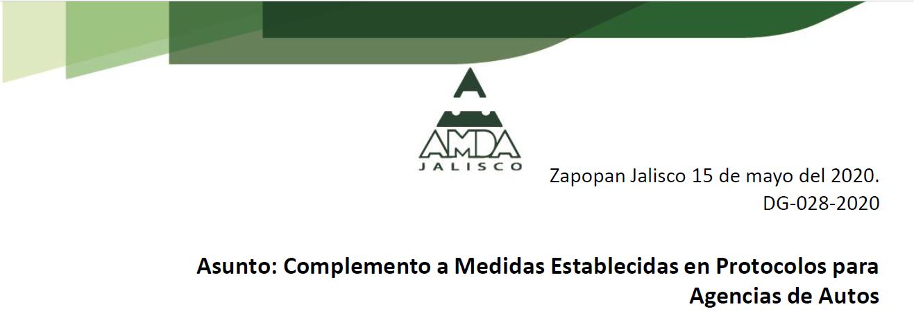 DG 028 2020 – Complemento de Protocolos para Agencias – AMDA Jalisco