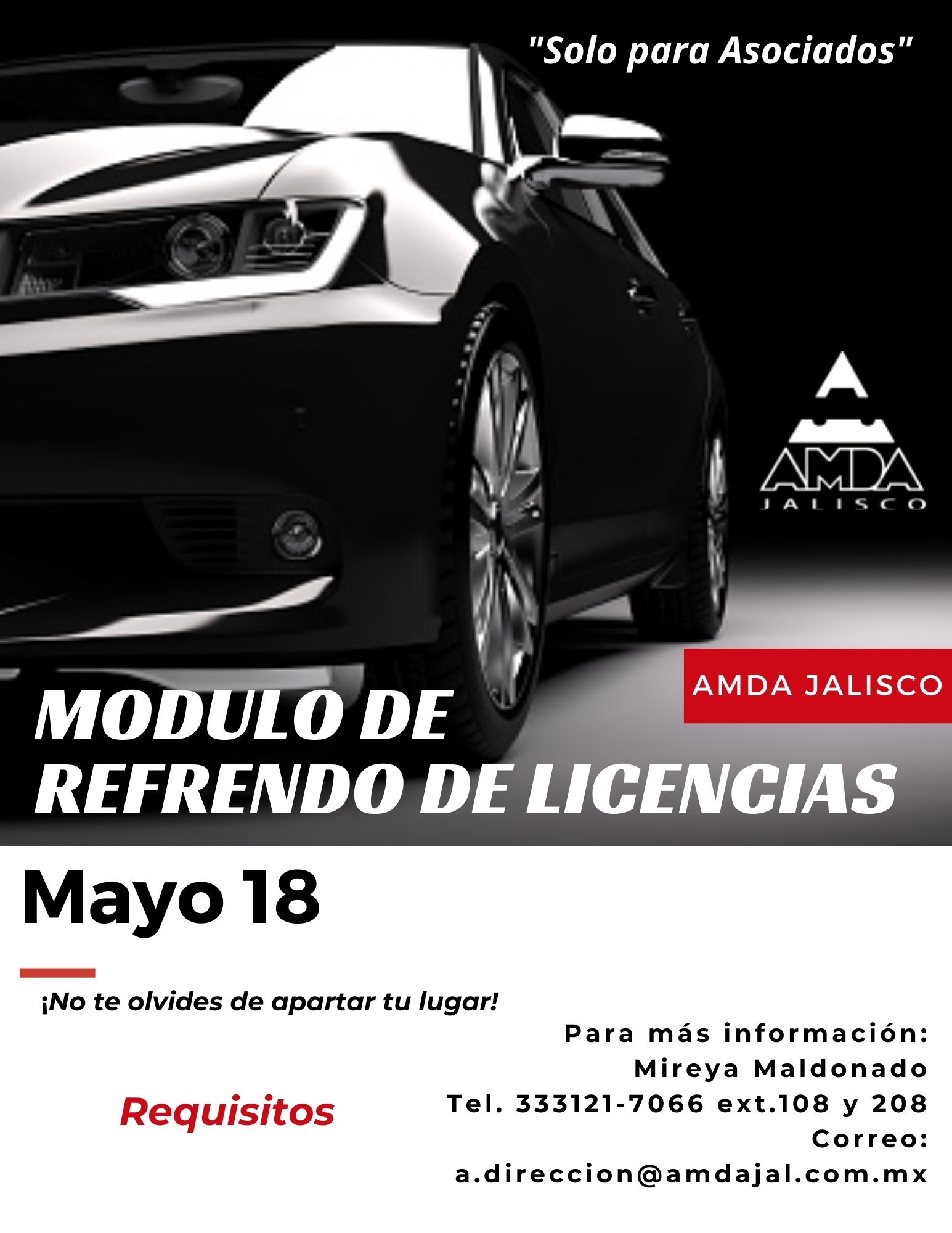 REFRENDO DE LICENCIAS 18 DE MAYO 2021 – AMDA Jalisco